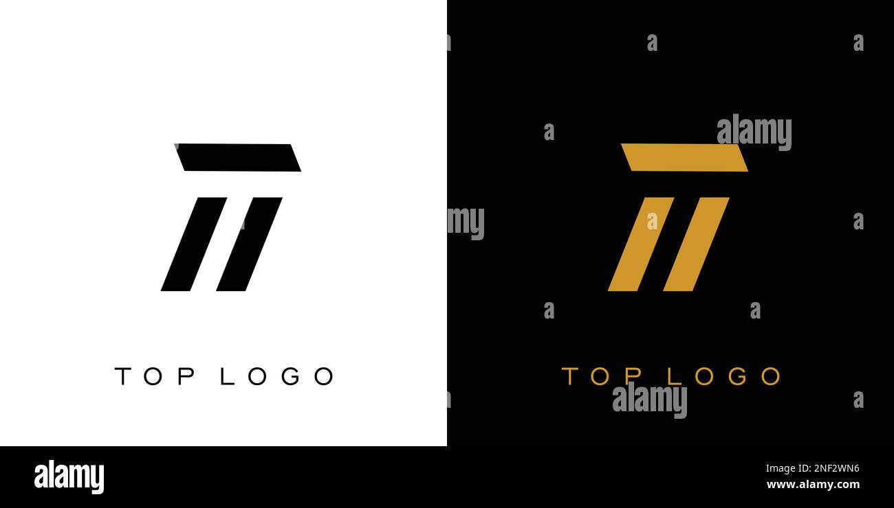 Unique and modern letter T initials logo design Stock Vector Image ...