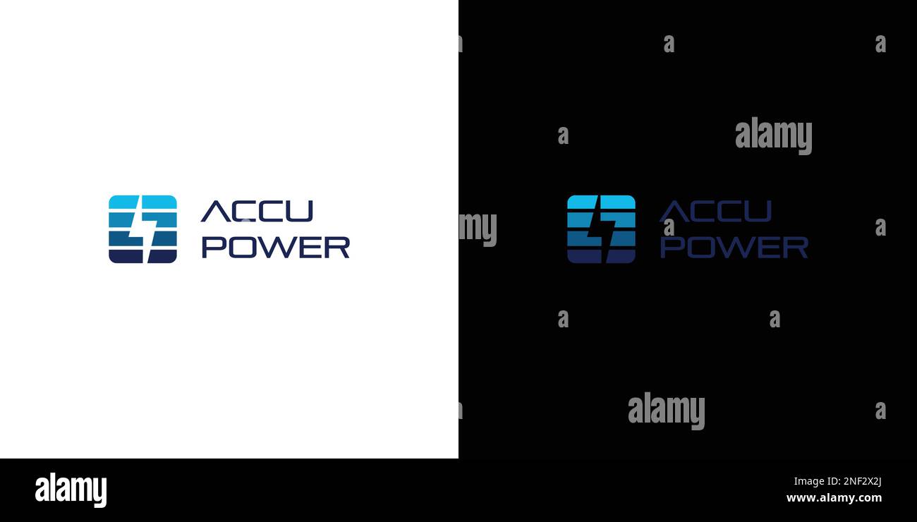 Unique and powerful accu power logo design 3 Stock Vector Image & Art ...