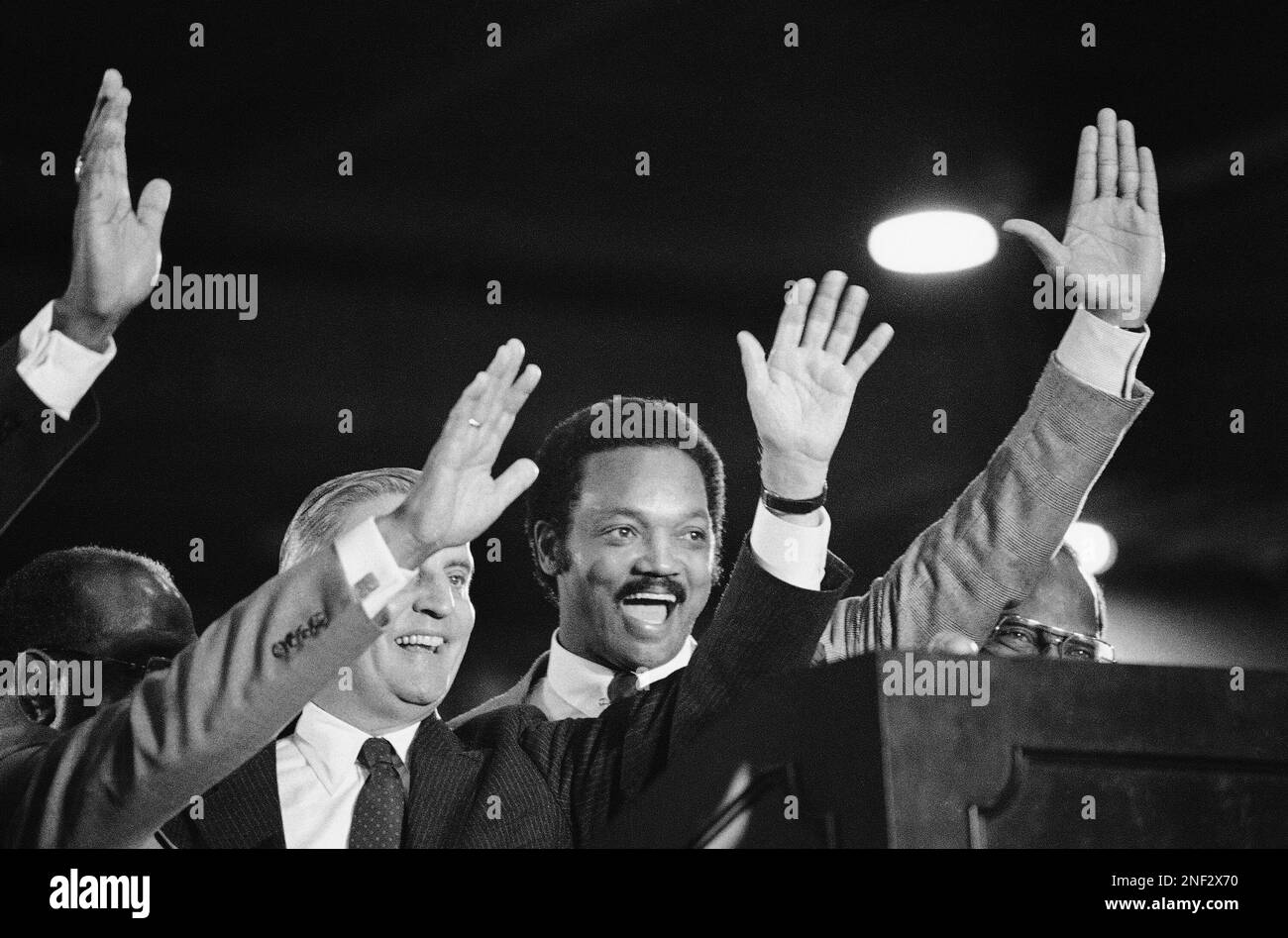 Democratic presidential candidate Walter Mondale, left, and Jesse ...