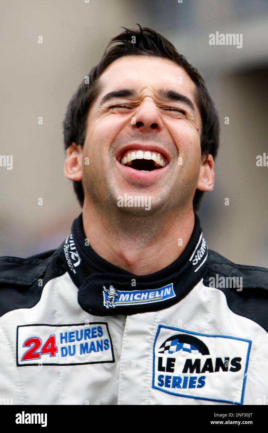 Lola B08/80 Aston driver Martin Neel Jani of Switzerland reacts during ...