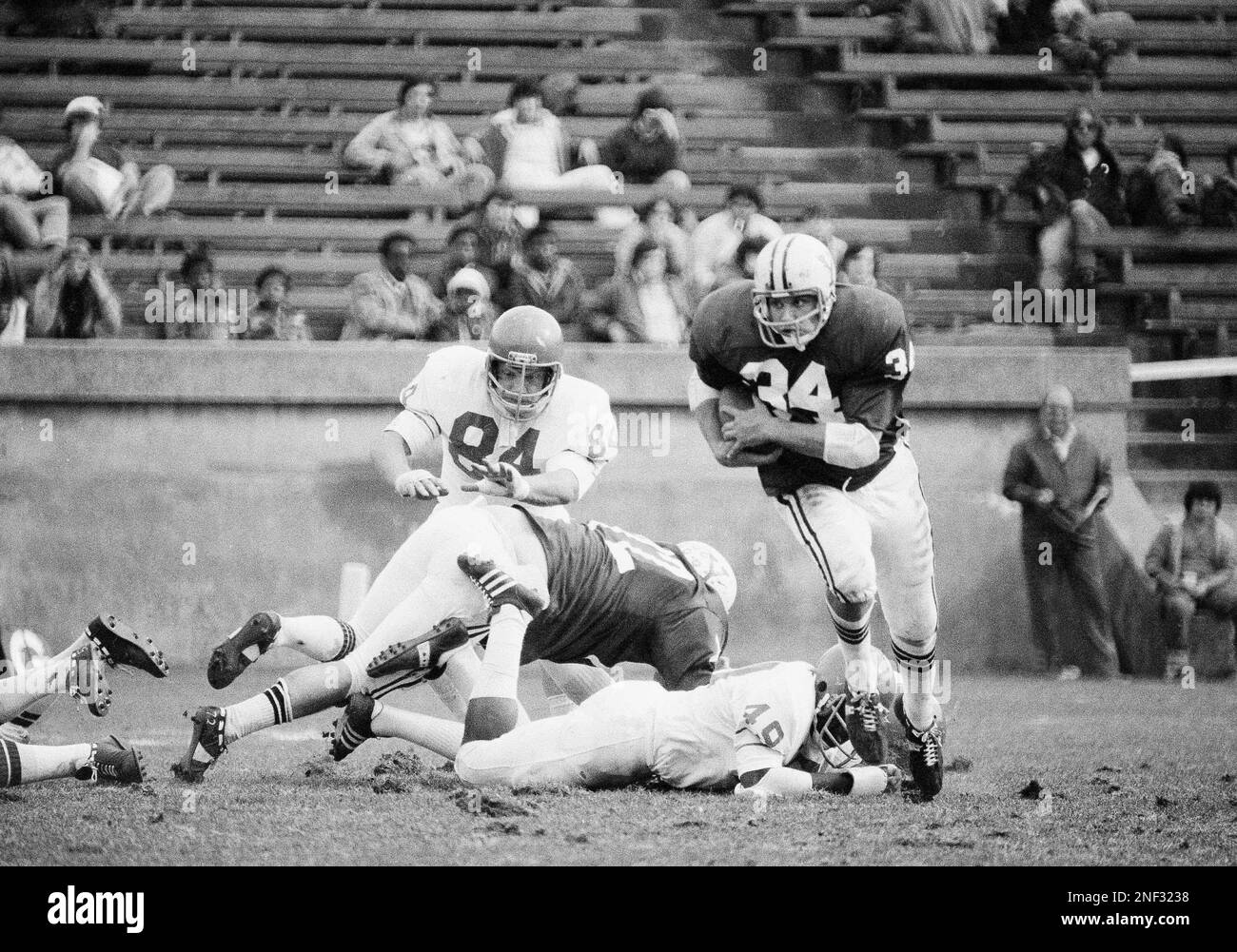 Yale University full –back Mike Southworth slips away from Cornell ...