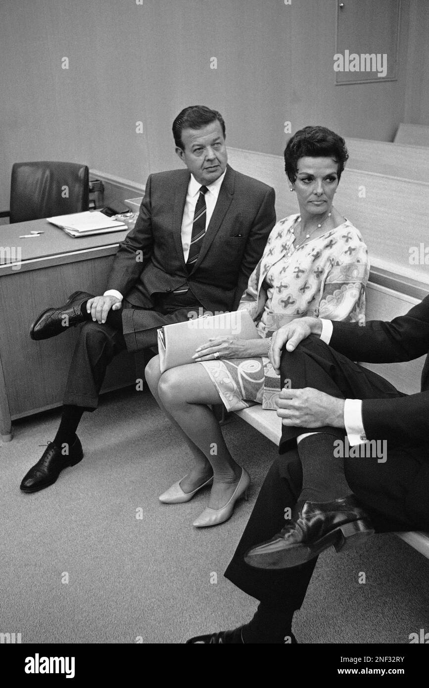 Actress Jane Russell, 47, waits outside a Los Angeles courtroom, July ...