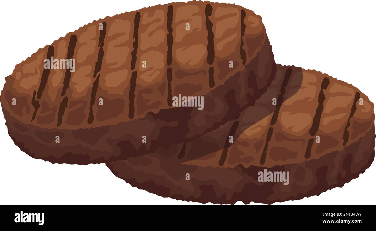 Raw hamburger meat isolated Stock Vector Images - Alamy