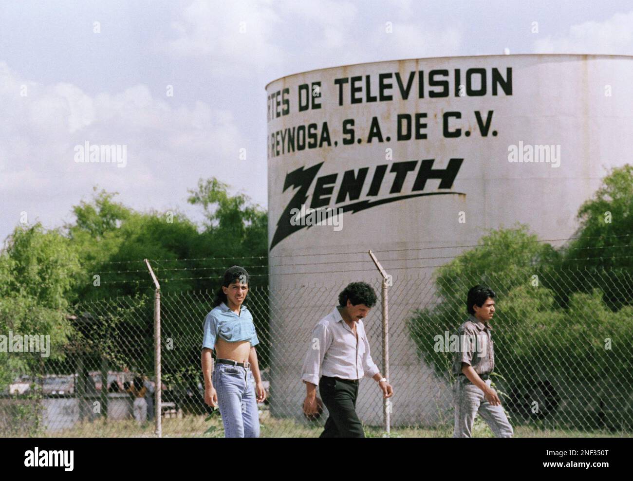 A shift change at the Zenith plant is shown, April 1992, Reynosa ...
