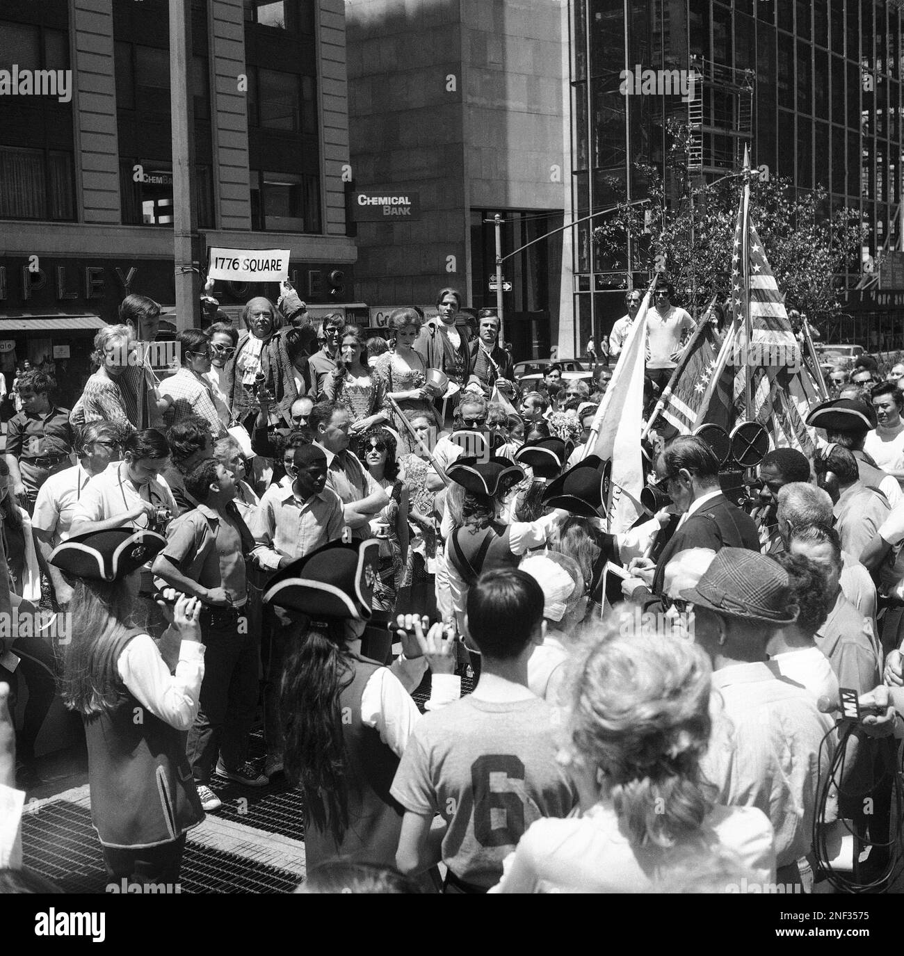 Times Square, in New York, was renamed 1776 square on July 4, 1971 by ...