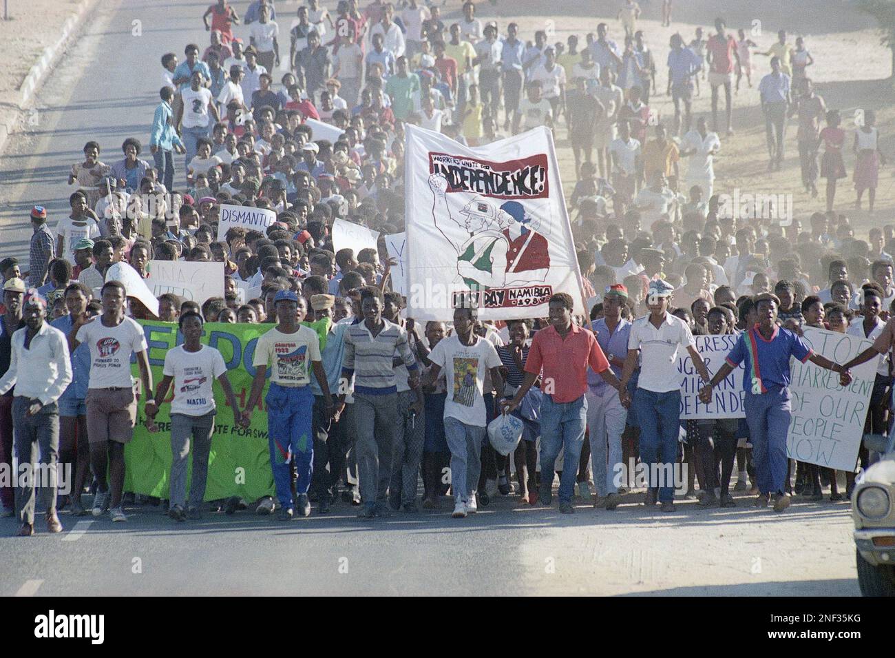 Hundreds of students take to the streets of Katutura Township, Tuesday ...