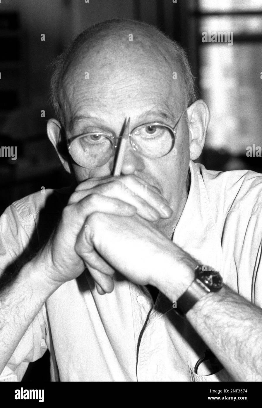 Pop artist Claes Oldenburg poses at his home in New York City on April ...