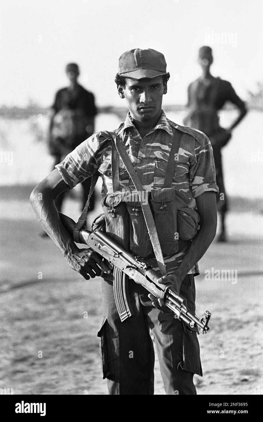 An army commando with an AK-47 Chinese made automatic rifle went on a ...