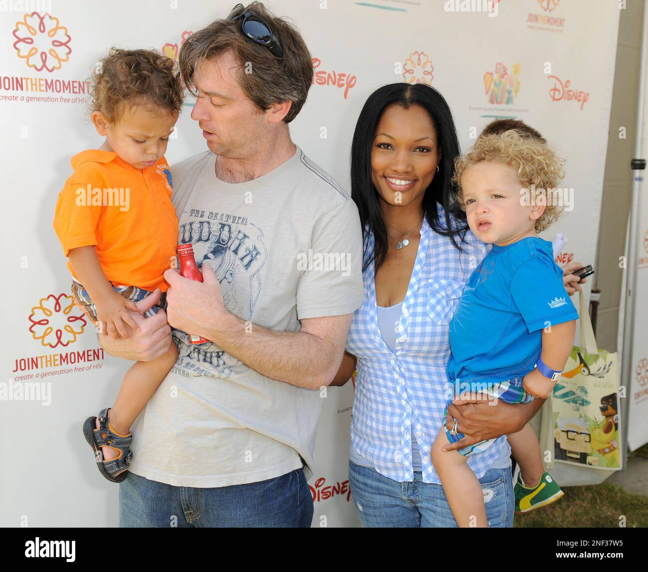Actress Garcelle Beauvais-Nilon and husband Mike Nilon with their twins ...