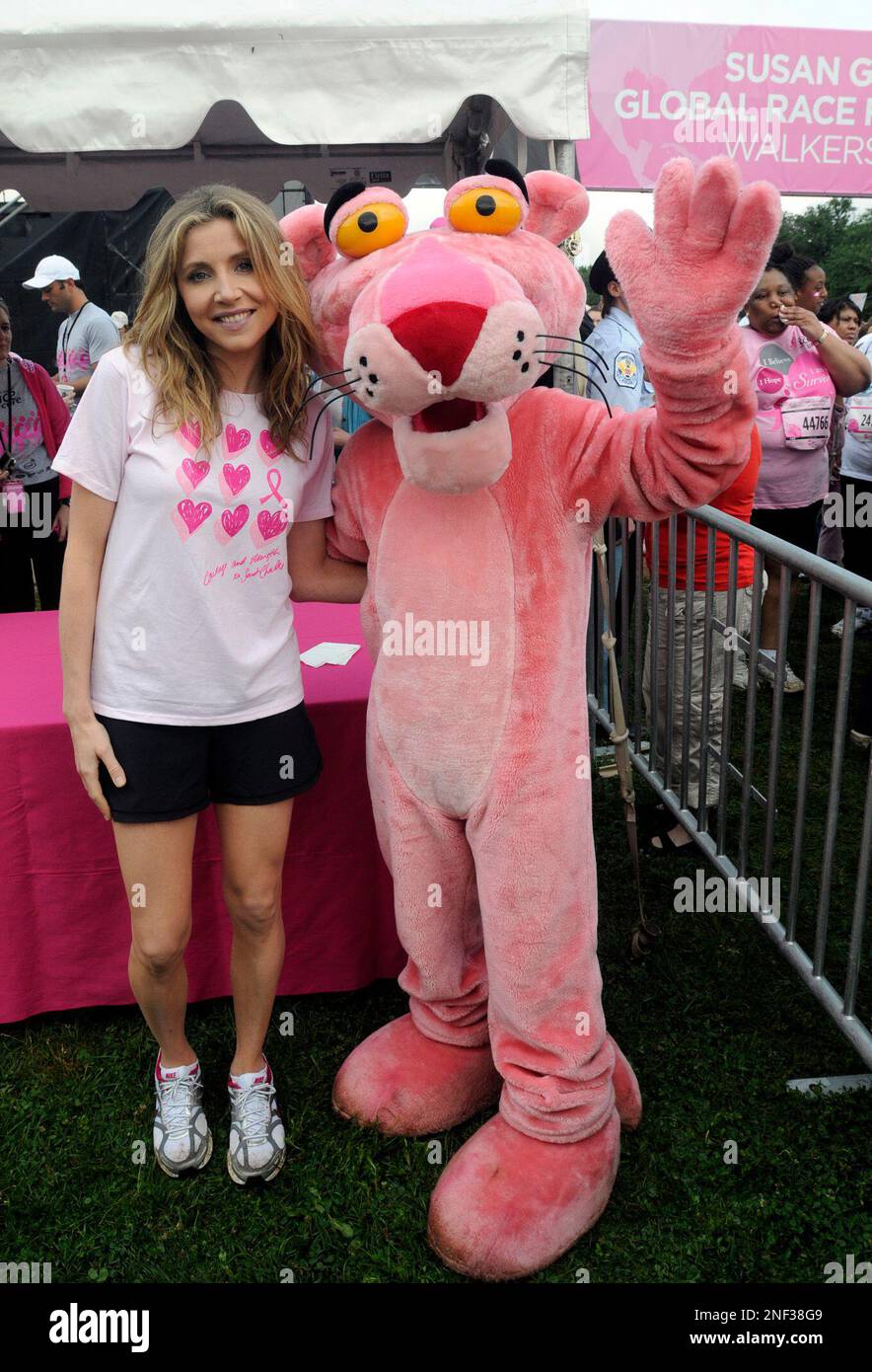 The Pink Panther and "Scrubs" star Sarah Chalke show their support at ...