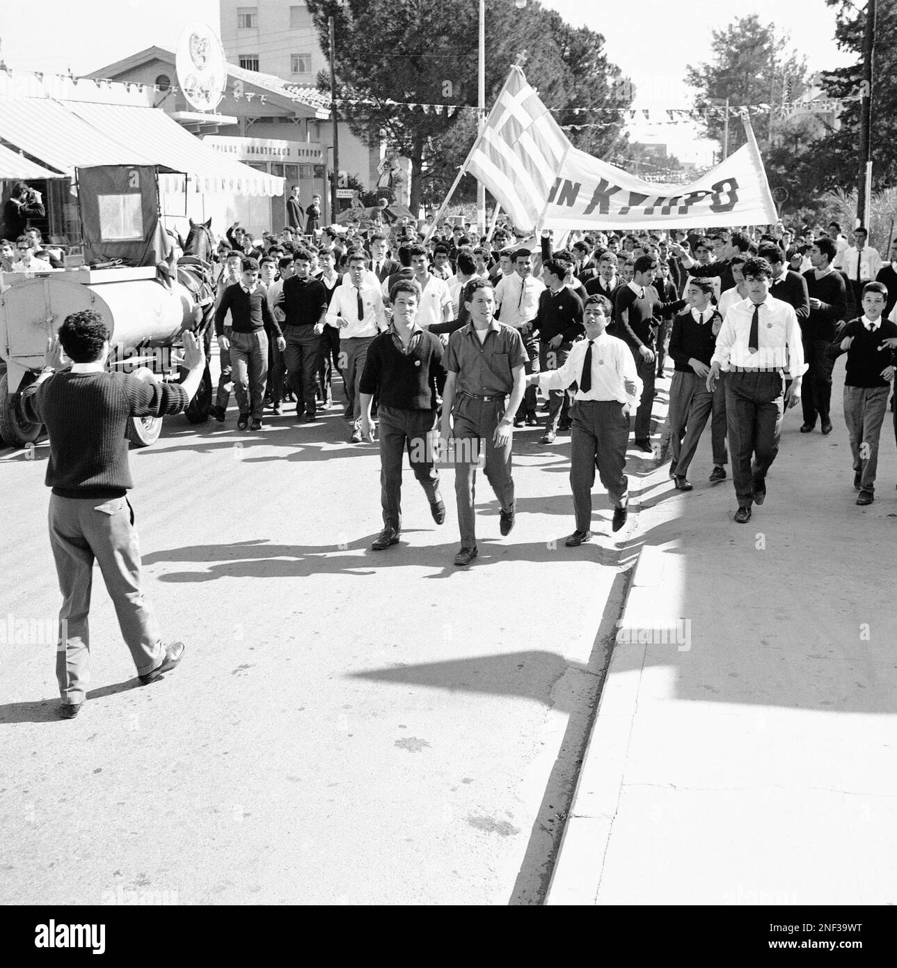 Several hundred Greek Cypriot secondary school students demonstrate in ...