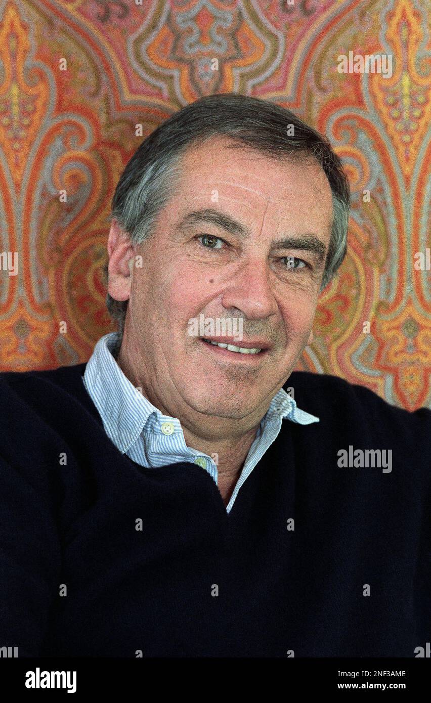Portrait of French film director Roger Vadim during an interview held ...