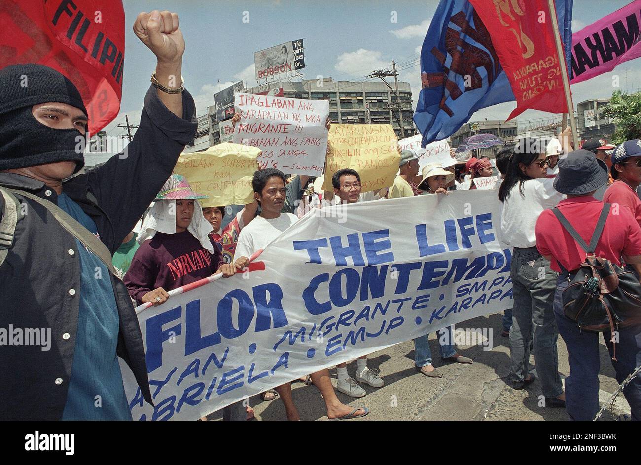 Demonstrators gather near the presidential palace, Friday, March 17 ...