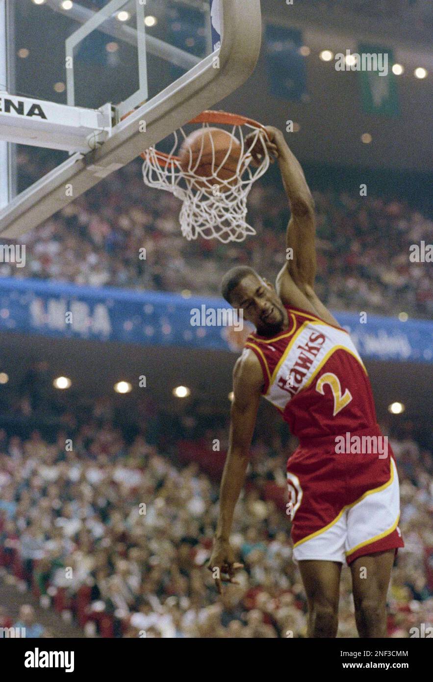 Stacey Augmon in Action at SlamDunk competition at NBA All-Star game in ...