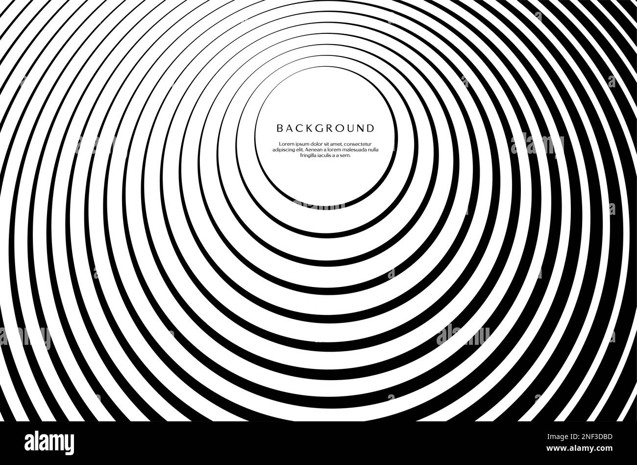Minimalist Circle Flow Lines Abstract Background Black Round Blend