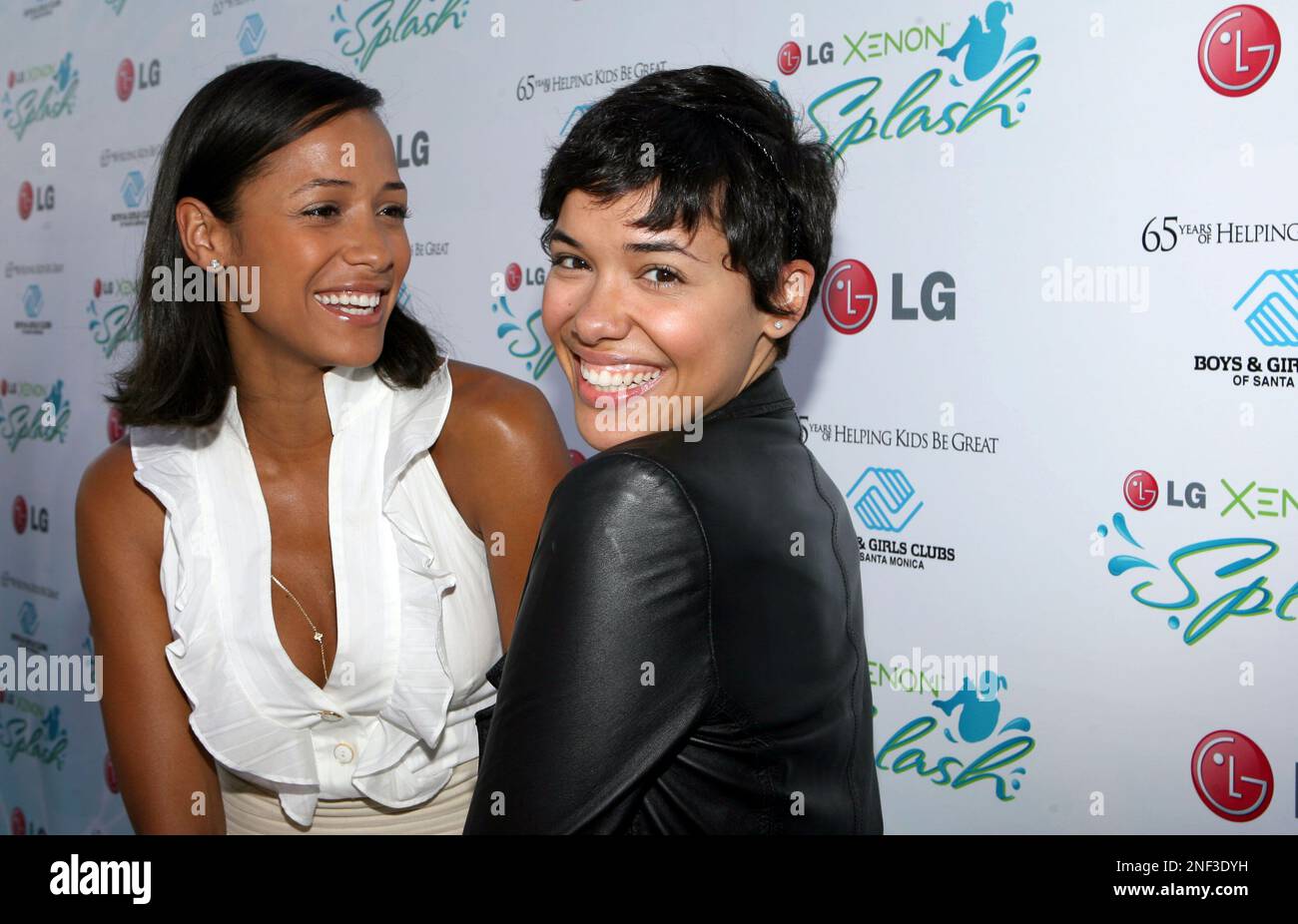 Dania Ramirez and her sister Denise Ramirez during the LG Xenon Splash ...