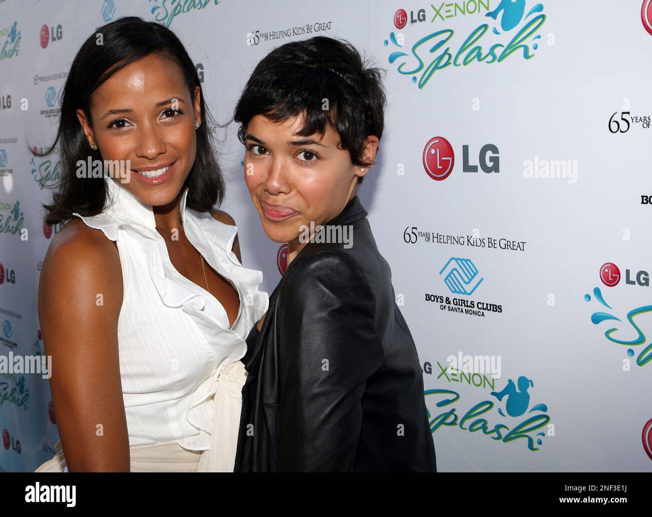Dania Ramirez and her sister Denise Ramirez during the LG Xenon Splash ...