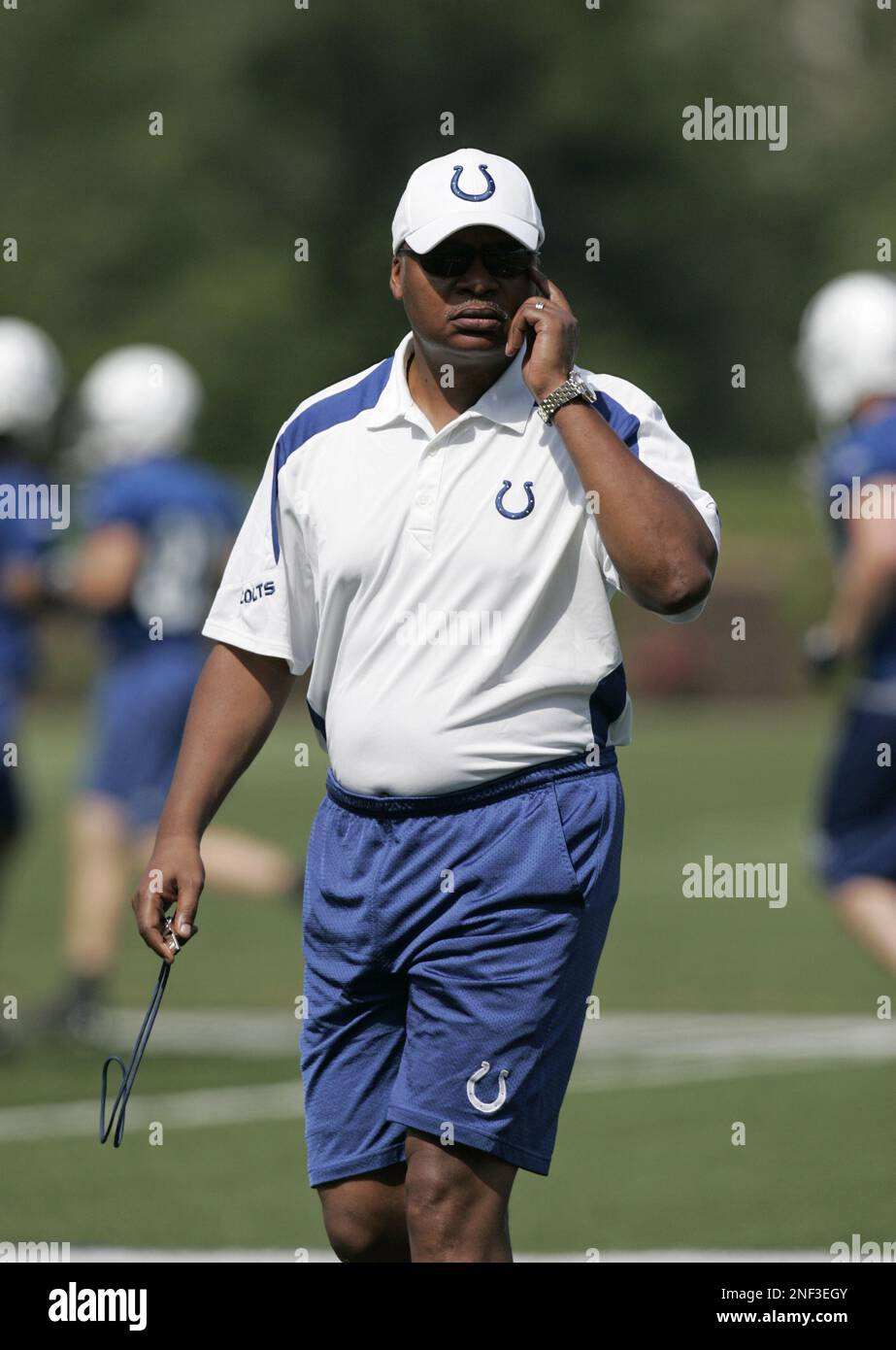 Indianapolis Colts head coach Jim Caldwell watches as the NFL football ...