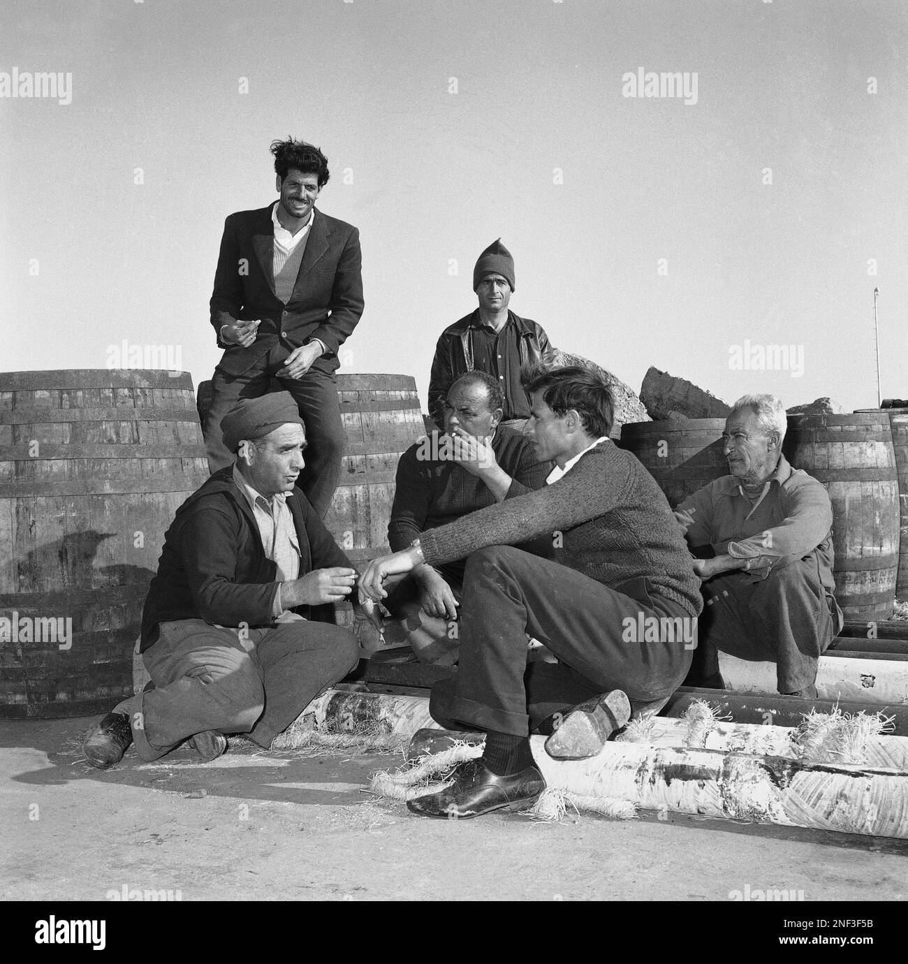 Greek and Turk work side by side in Limassol harbor area, one of few ...