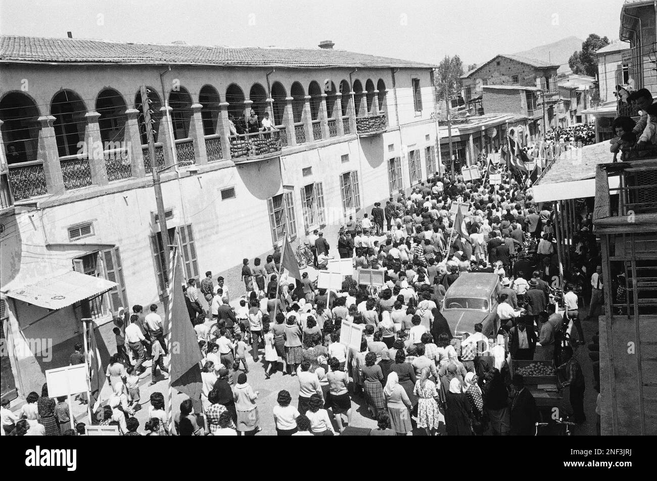 An anti United Nations demonstration around Ataturk Square is shown ...