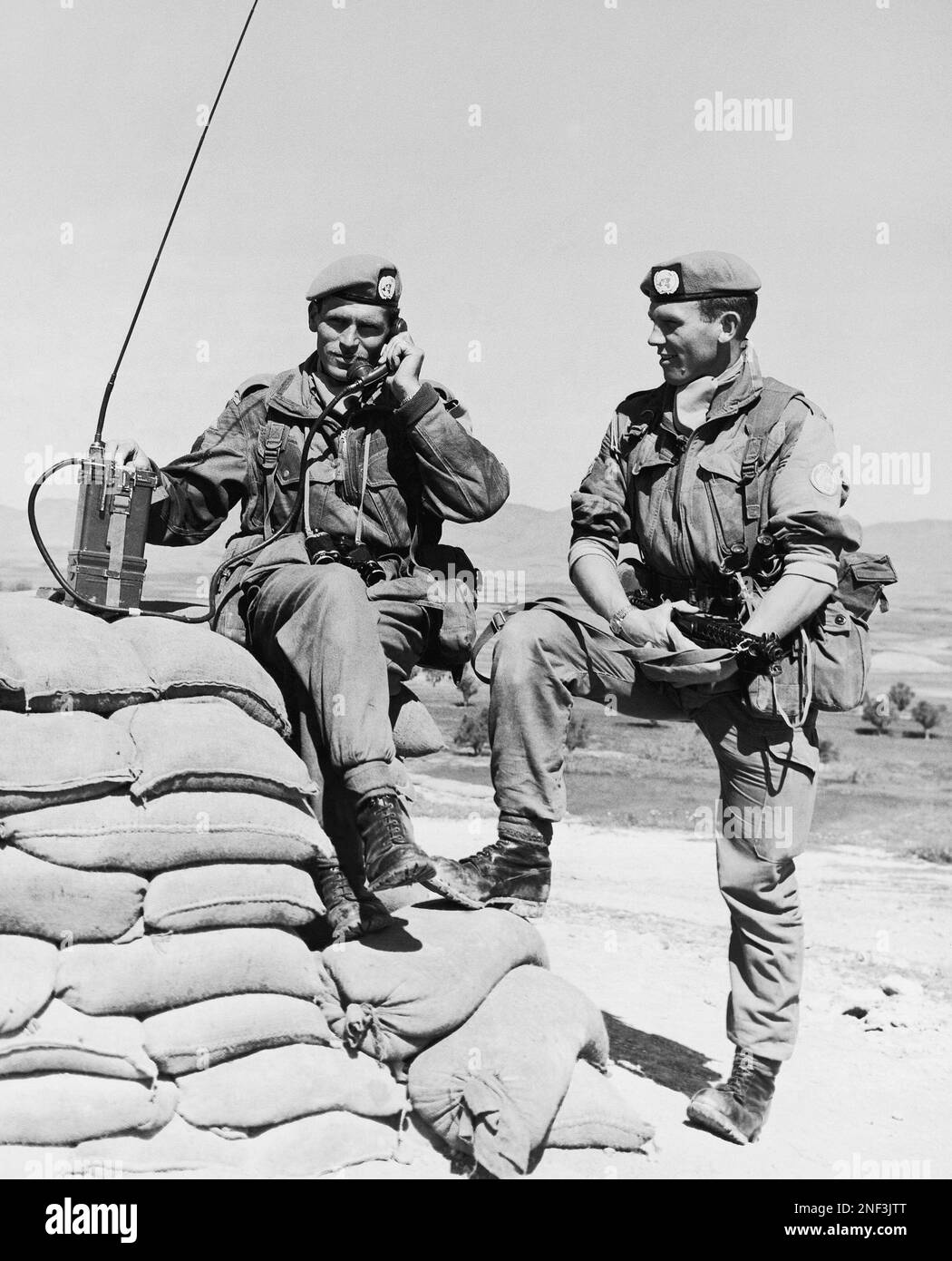 Sporting the blue beret of the United Nations peacekeeping force in ...