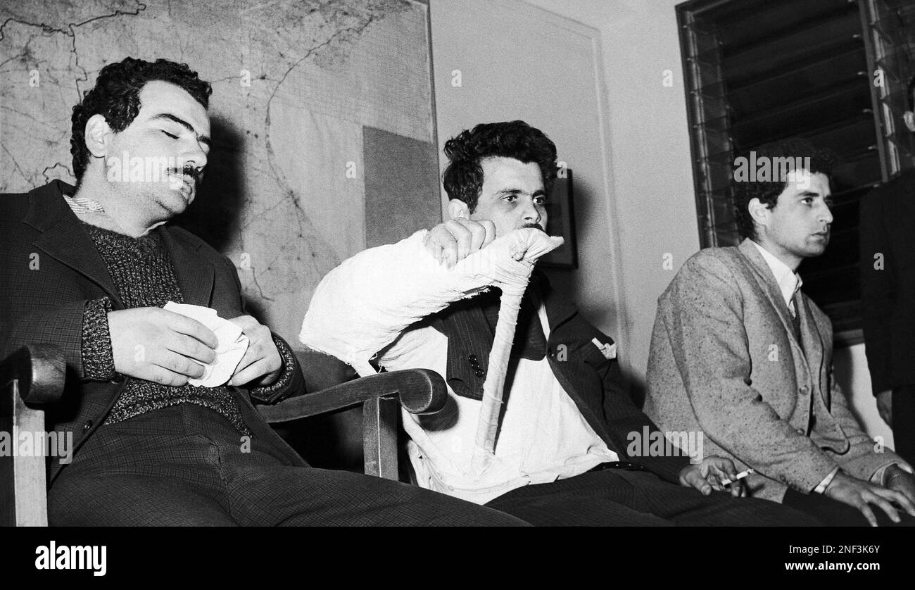 Three of the four Greek Cypriot hostages freed by Turkish Cypriots ...