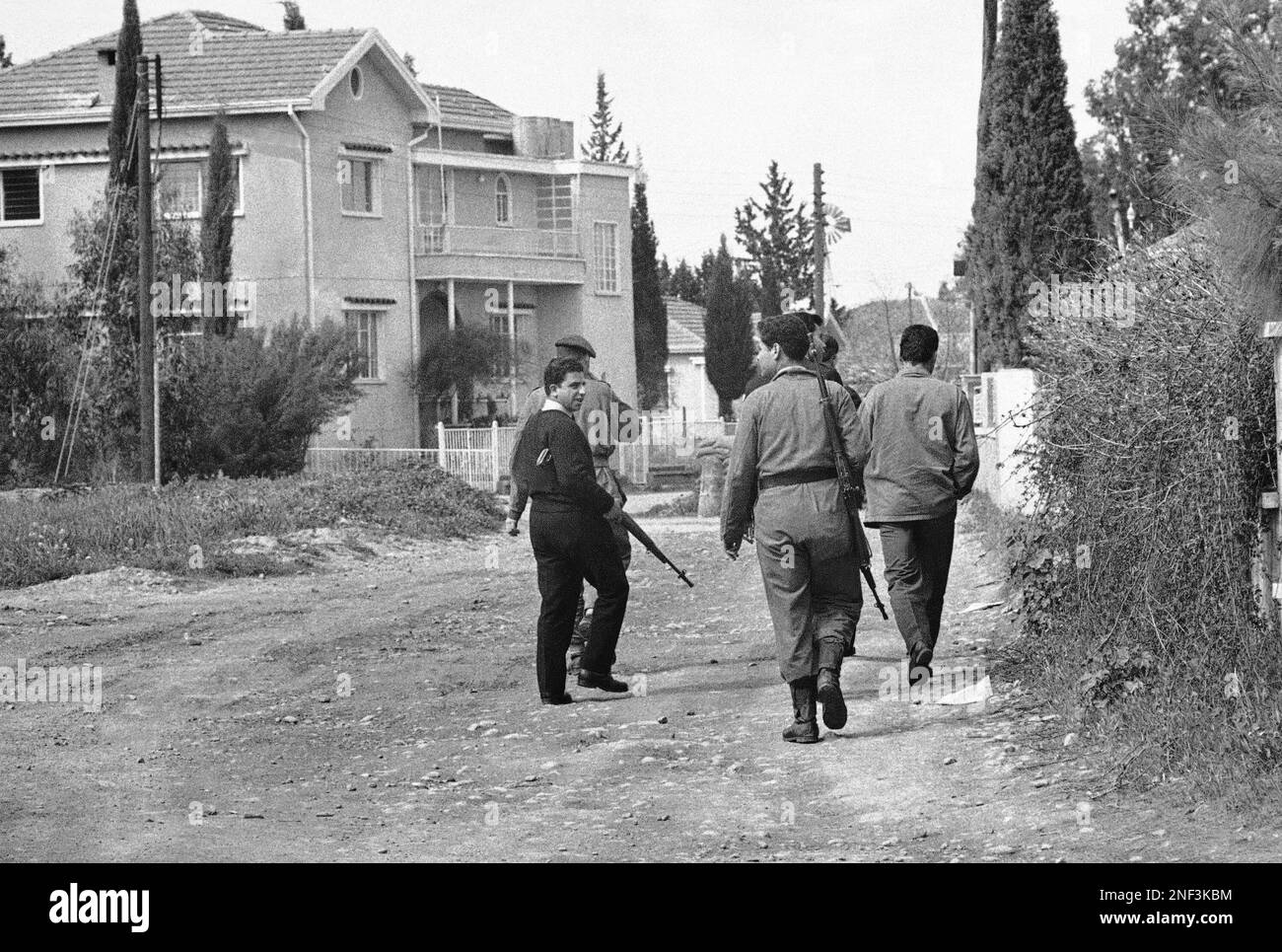 Greek Cypriot police patrolling in City of Nicosia on March 16, 1964 ...