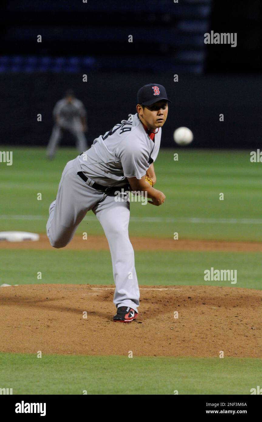 Boston Red Sox pitcher Daisuke Matsuzaka of Japan pitches against the ...