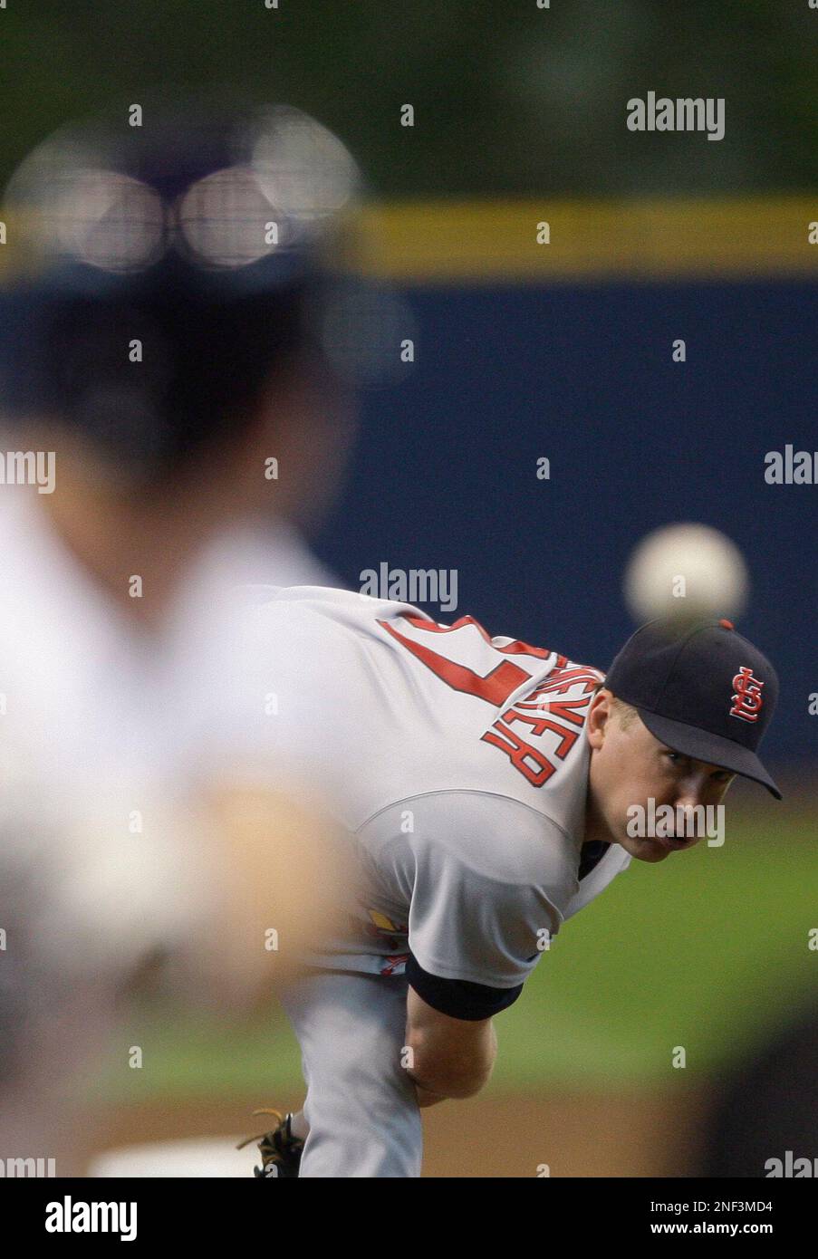 St. Louis Cardinals starting pitcher Todd Wellemeyer throws during the ...