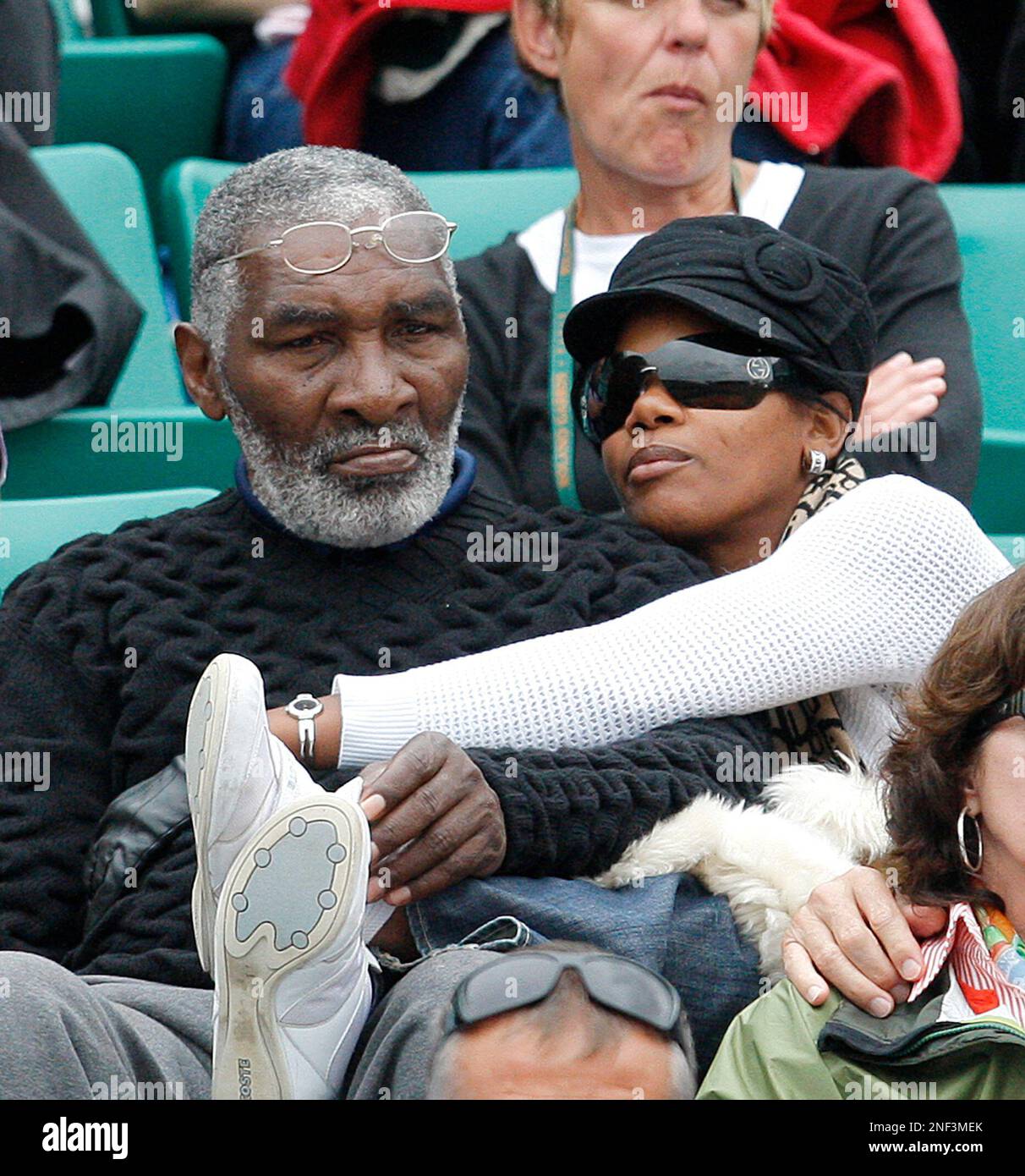 Richard Williams, left, father of U.S. tennis players Serena and Venus ...