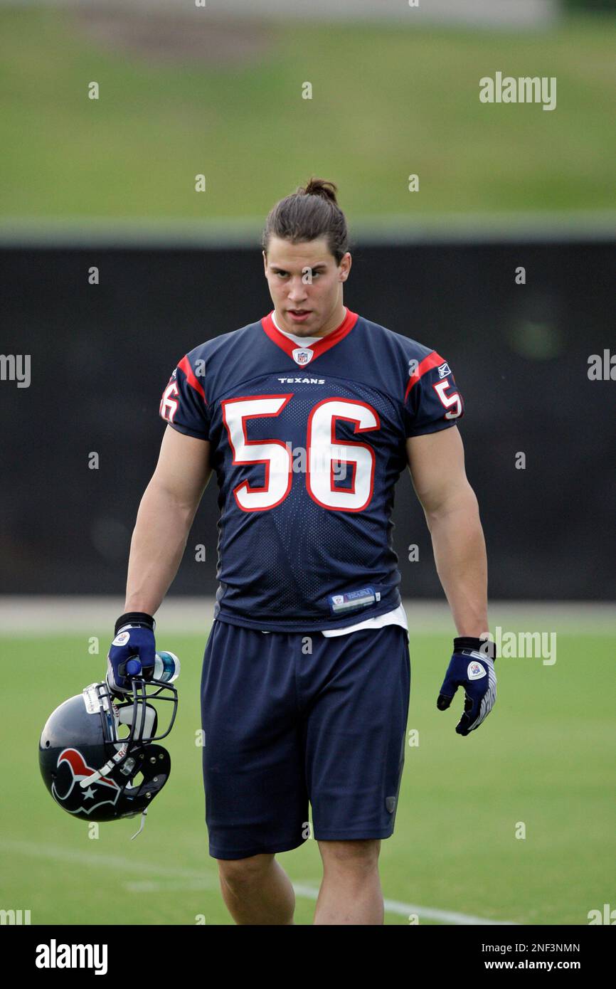 Houston Texans rookie Brian Cushing during an NFL football practice ...