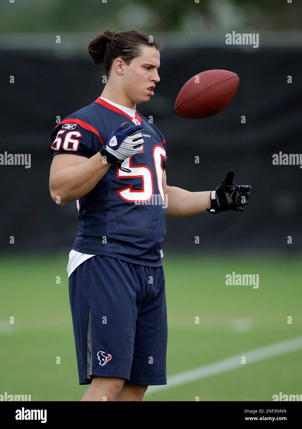 Houston Texans rookie Brian Cushing during an NFL football practice ...