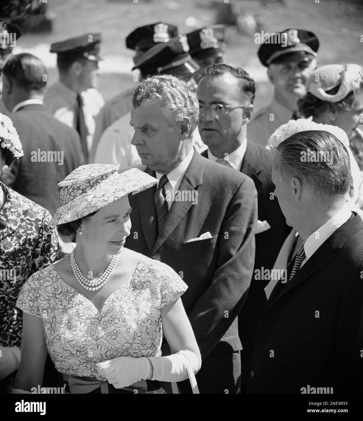 Queen Elizabeth II, monarch of Britain, attired for a summery day ...
