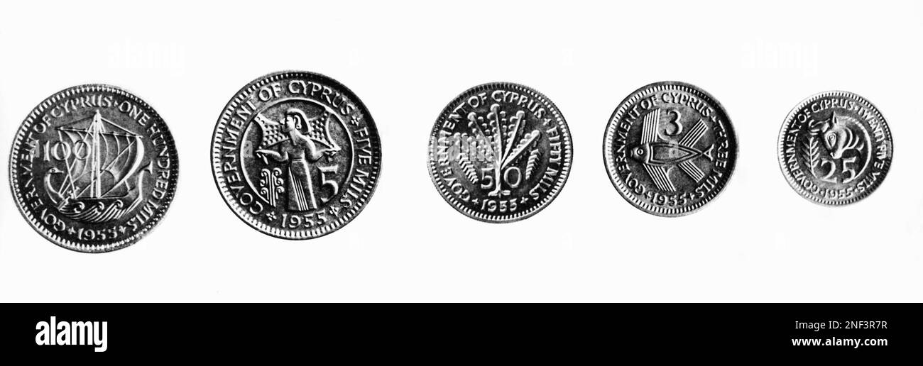 Decimal Currency has been introduced on August 9, 1955 in Cyprus with ...