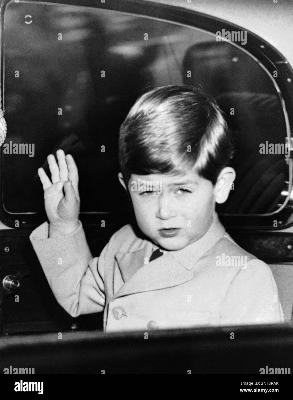 Prince Charles of England waves goodbye to Queen Mary, his great ...