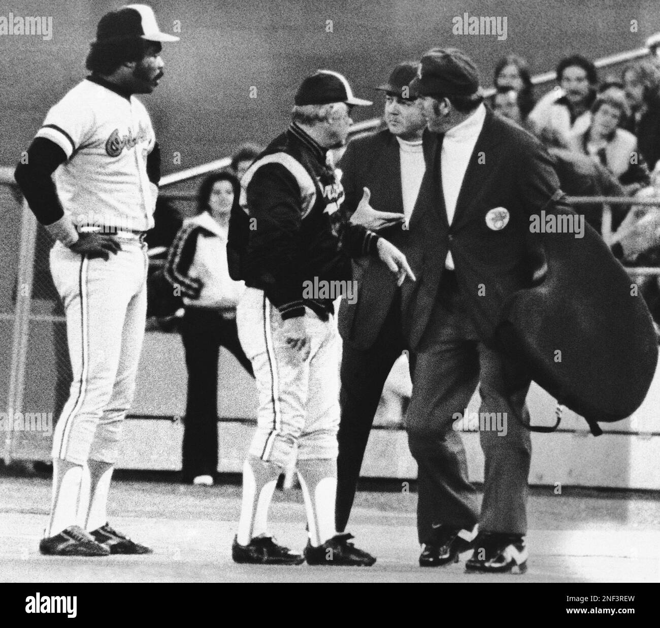 Oriole's manager Earl Weaver seeks explanation from plate umpire Russ ...