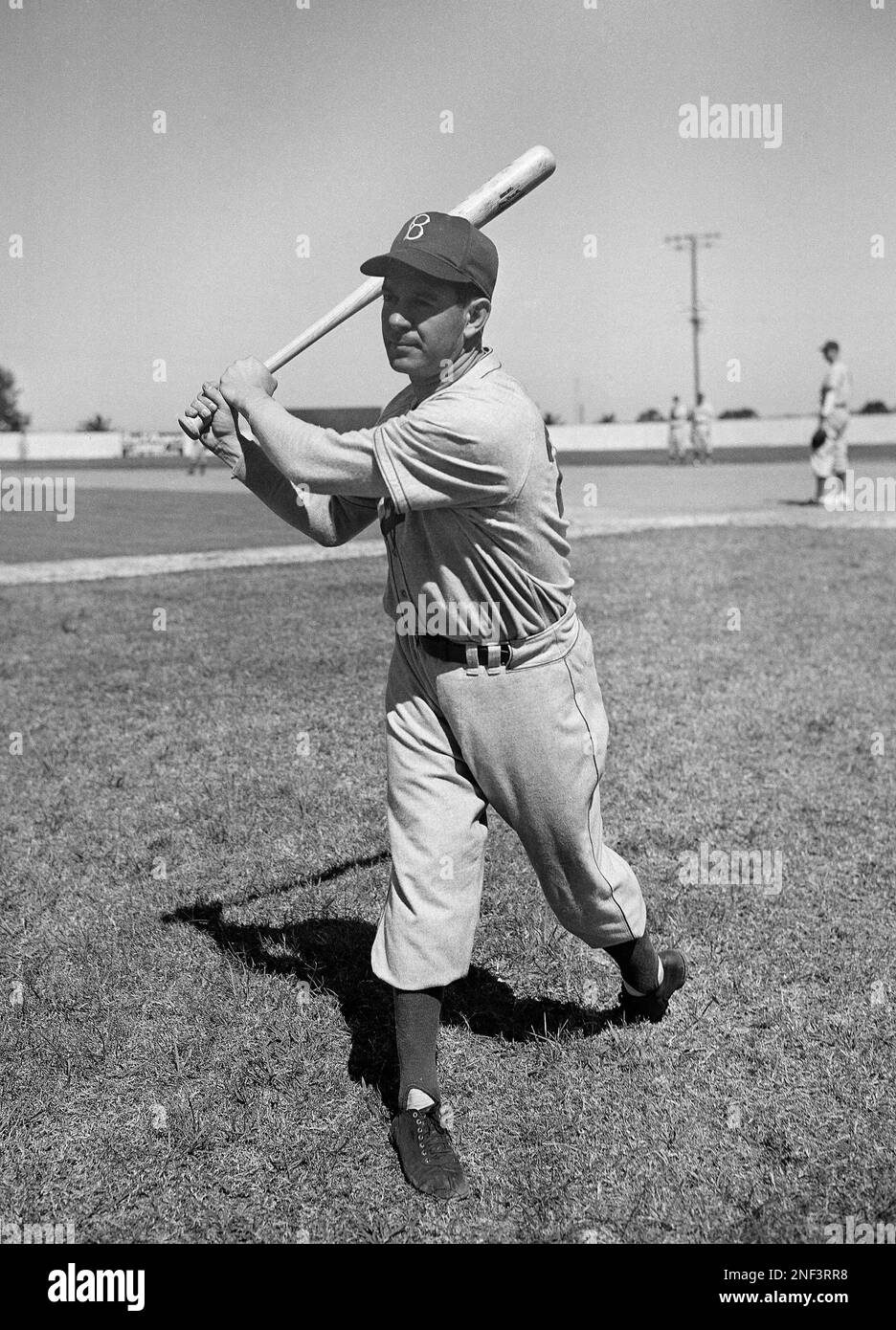 Shown in photo is Augie Galan Brooklyn Dodgers outfielder shown March 5 ...