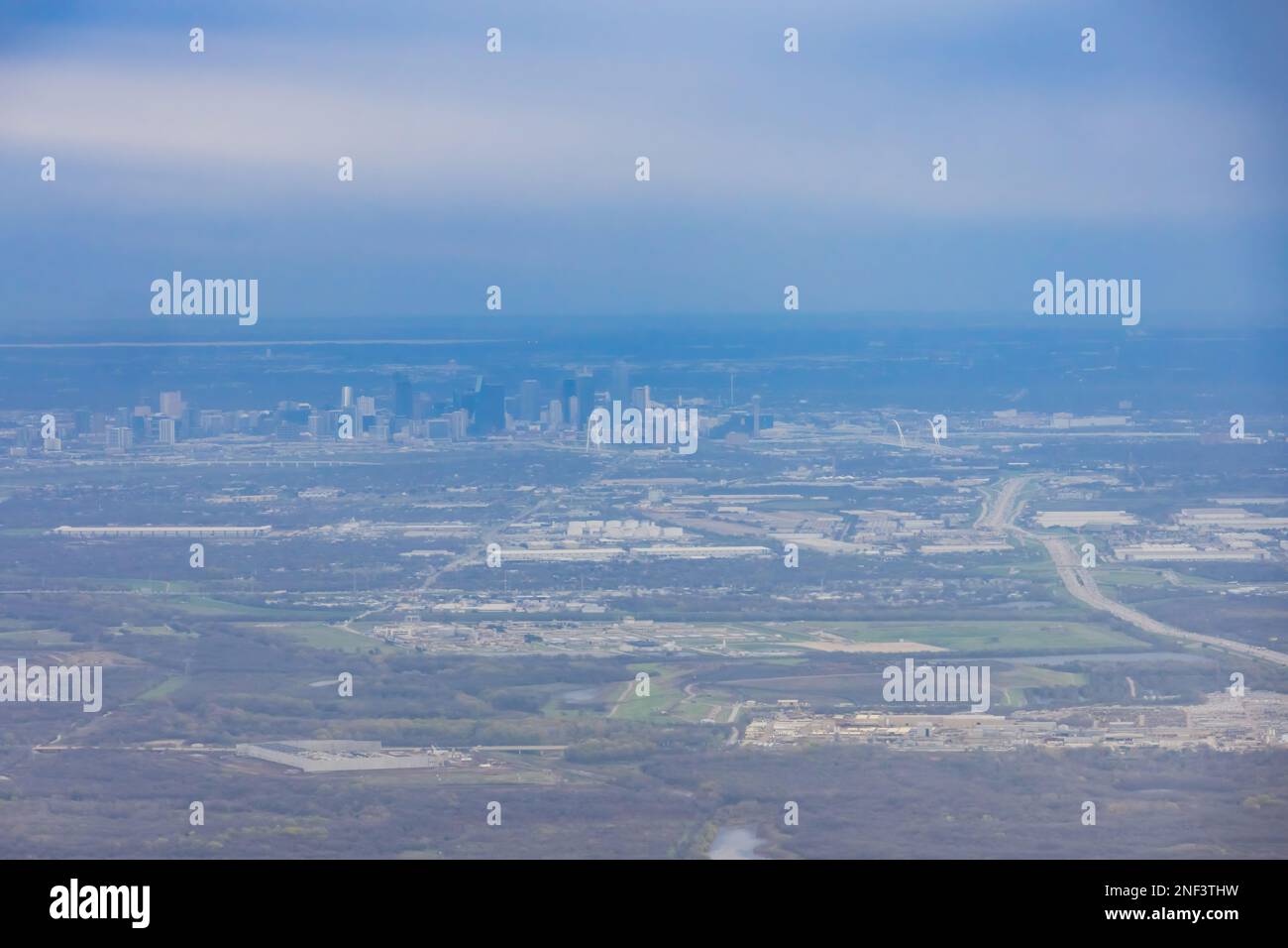 Aerial view of the Dallas city downtown cityscape at USA Stock Photo ...