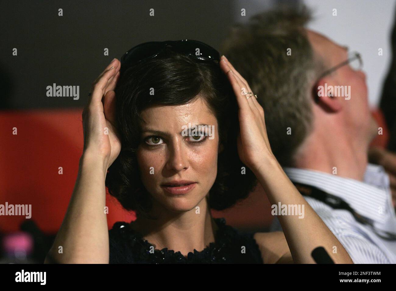 French actress Anna Mouglalis attends at a press conference for the ...
