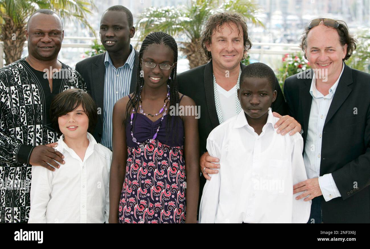 From back row left, actors Abby Mukiibi Nkaaga, Tumelo Sibanda, Belgian ...