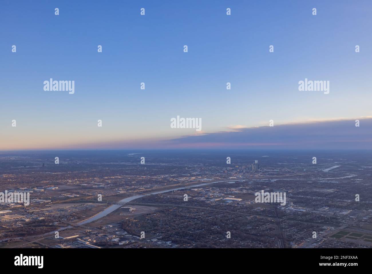 Aerial view of the Oklahoma city downtown cityscape at USA Stock Photo ...