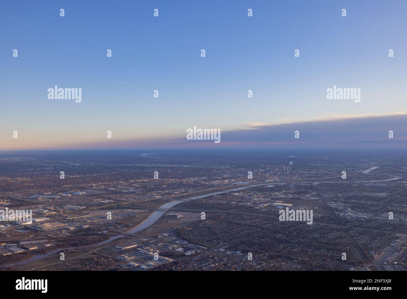Aerial view of the Oklahoma city downtown cityscape at USA Stock Photo ...