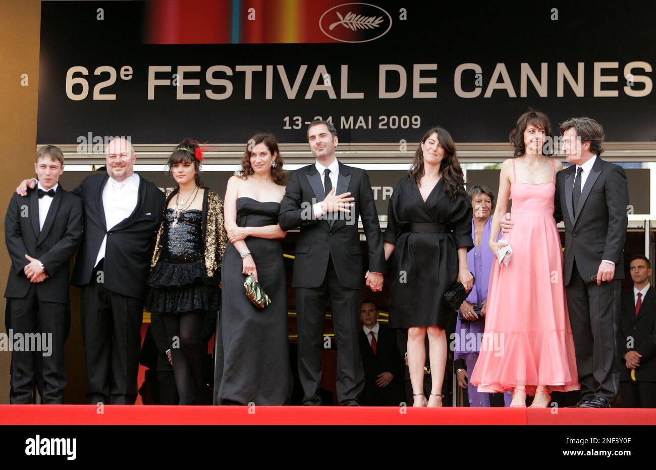 French actor Vincent Rottiers, left, French actress Soko, third left ...