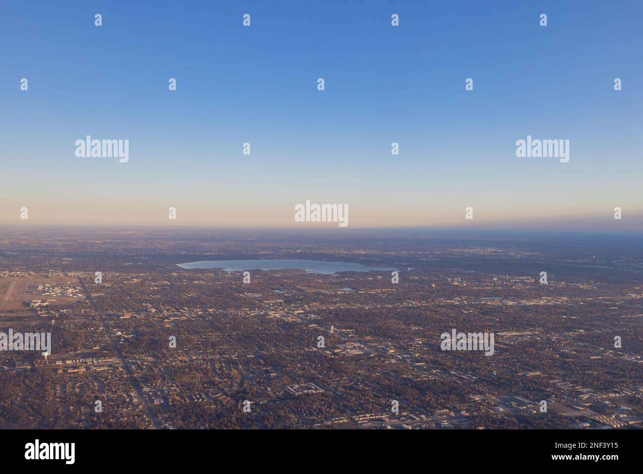 Aerial view of the Oklahoma city downtown cityscape at USA Stock Photo ...