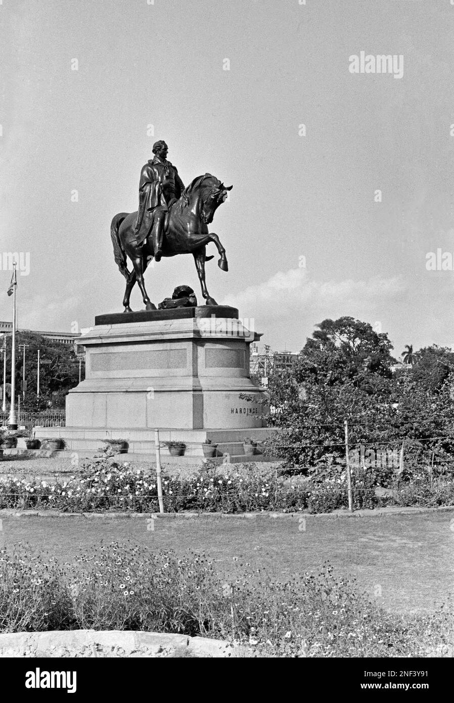 The bronze statue of Henry Viscount Hardinge, governor-general of India ...