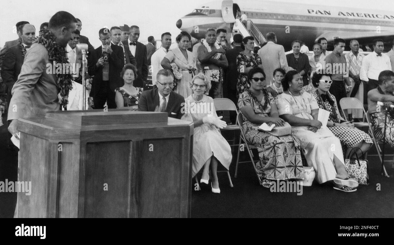 Inaugural ceremony of the Pago Pago International Airport in Samoa on ...