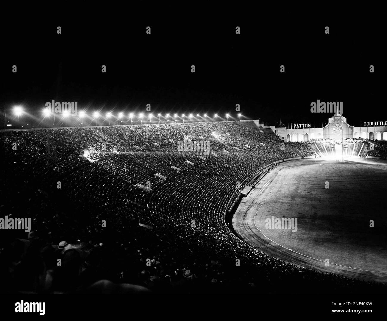 This is a general night view of Los Angeles Memorial Coliseum, June 9 ...