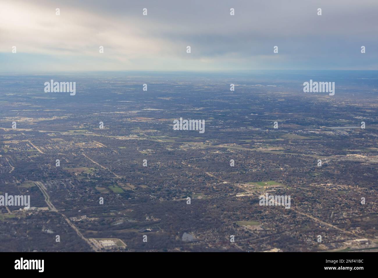Aerial view of the Dallas city downtown cityscape at USA Stock Photo ...