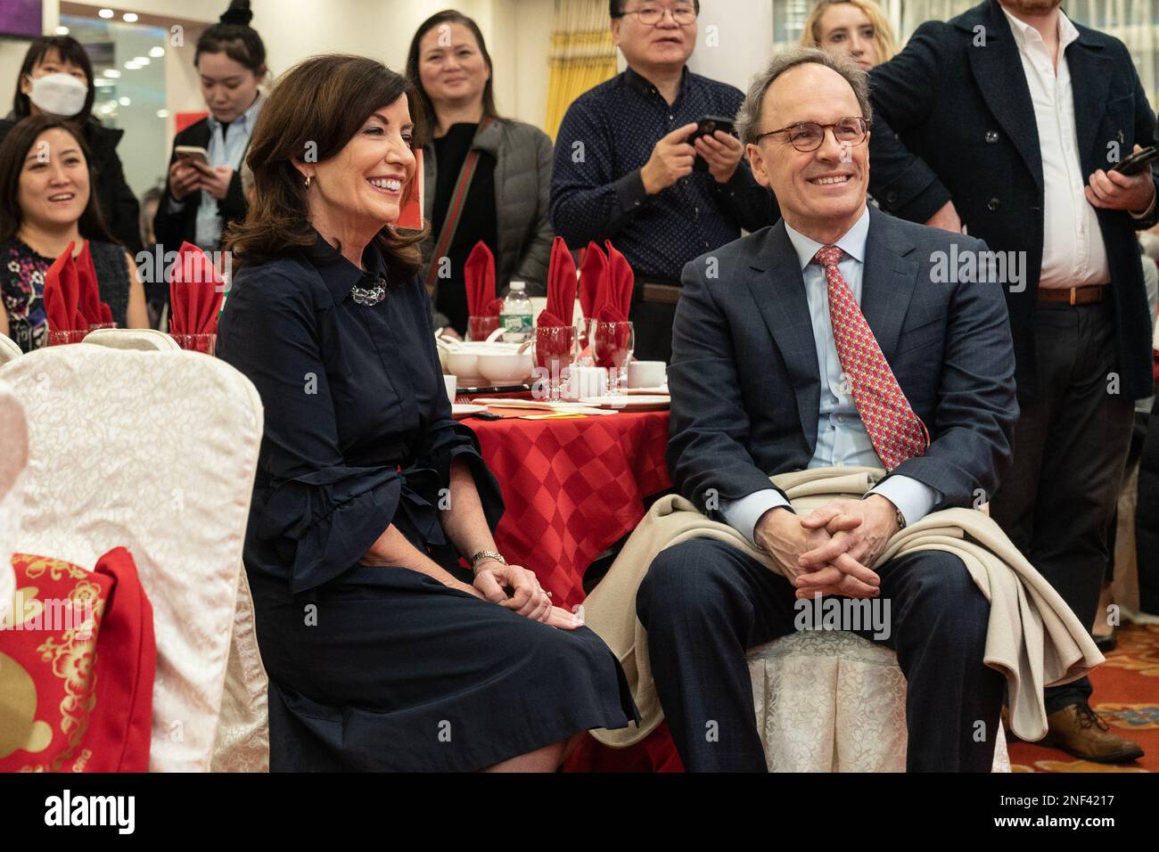 Governor Kathy Hochul and William Hochul Jr attend the Chinese-American ...
