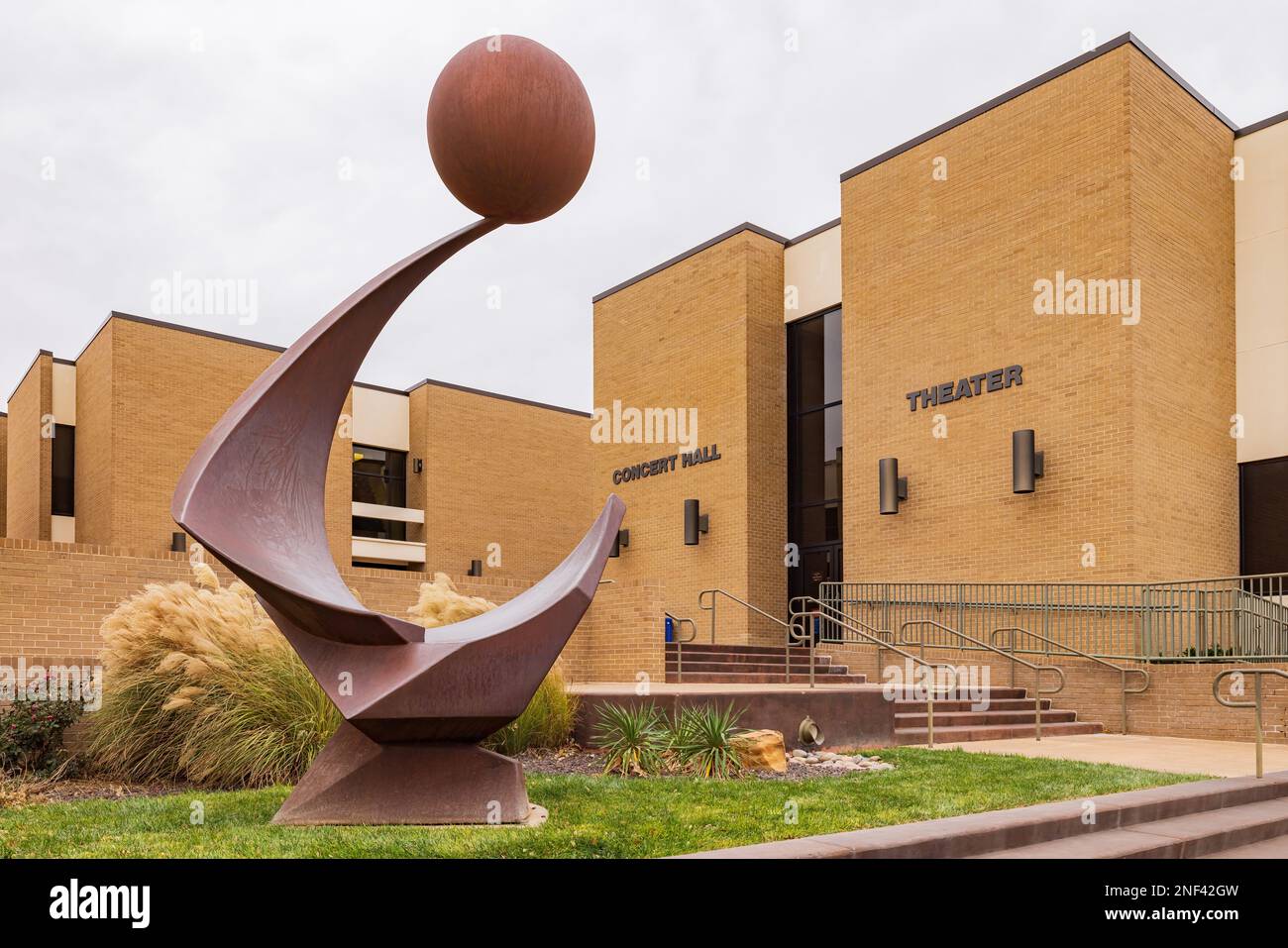 Texas, NOV 23 2022 - Overcast view of the Concert Hall of Amarillo ...